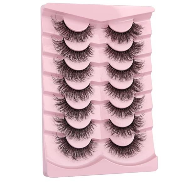 Other | False Eyelashes Cat Eye Natural Look Fluffy Faux Mink Lashes 3d ...